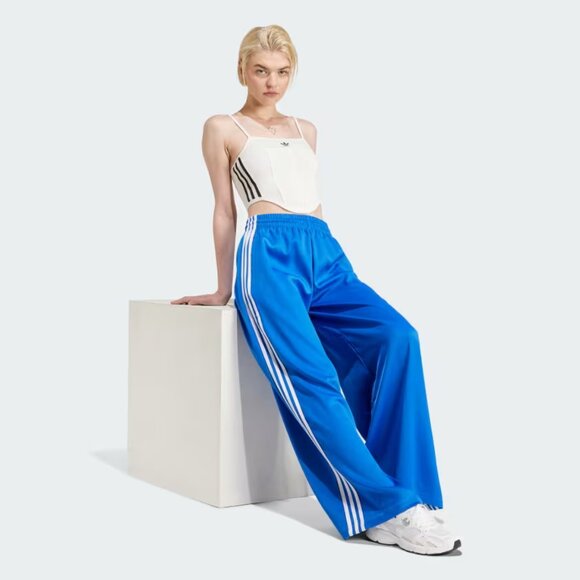 adidas | Pants & Jumpsuits | Adidas Womens Adicolor Satin Wide Leg ...